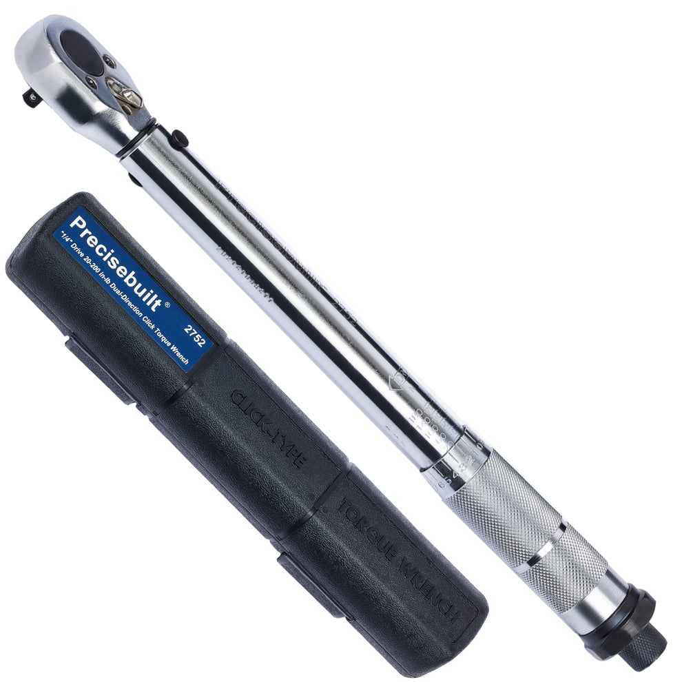 1/4" Drive 20-200 in-lb (kg-cm) Dual-Direction Click Torque Wrench – Precisebuilt Shop