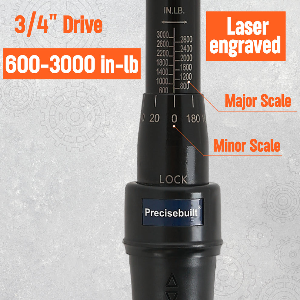 3/4" Drive 600-3000 in-lb Click Tech Torque Wrench – Precisebuilt Shop
